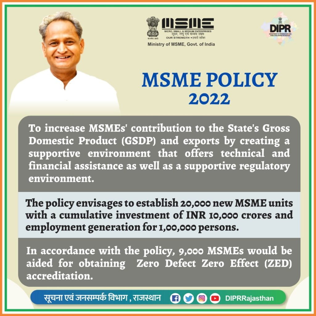 Rajasthan MSME Policy-2022 » Rajasthan Current Affairs